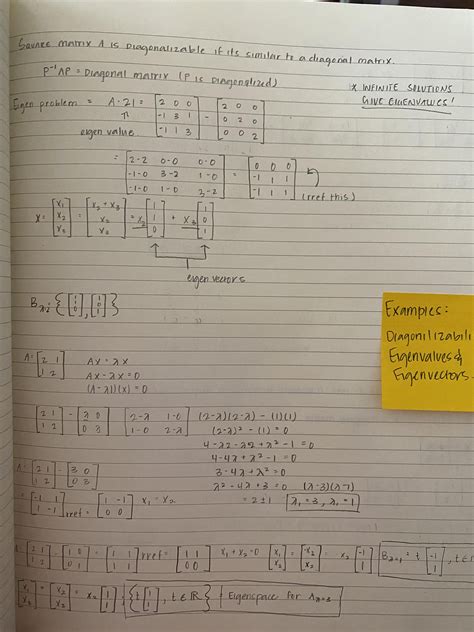 Linear Algebra Sex R Handwriting