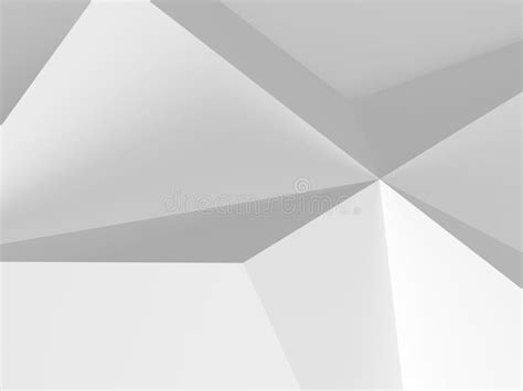 Abstract Minimal Architectural Background White Geometric Design Stock Illustration