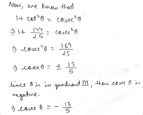 answered 12 given that cot 0 and 0 is in… bartleby