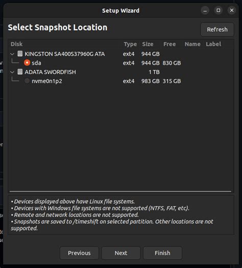 Snapshots Not Detected By Timeshift · Issue 108 · Linuxmint Timeshift · Github