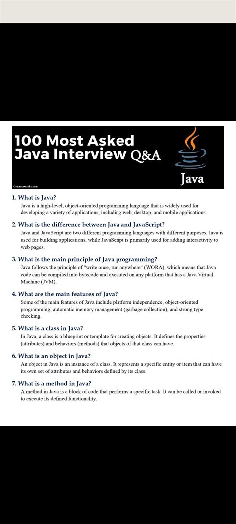 Tanmay Saxena On Linkedin Some Important Questions For Java Interview