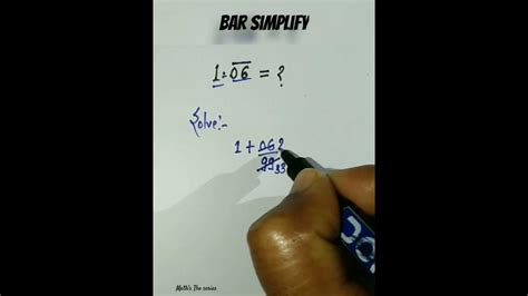 Bar Simplification ️ Mathsshorts Mathstheseries Youtube