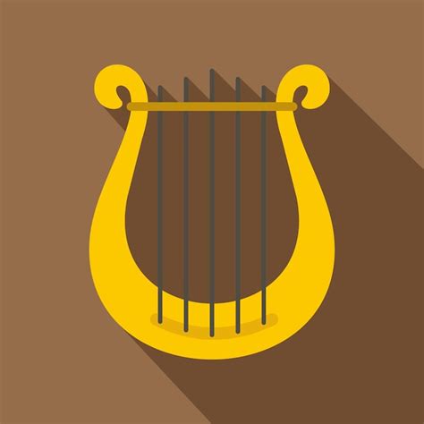 Premium Vector Harp Icon Flat Illustration Of Harp Vector Icon For Web