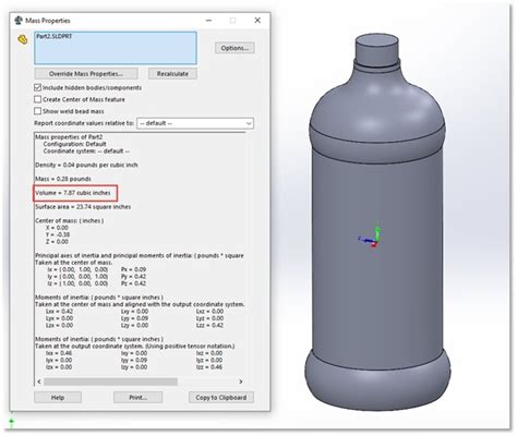 SOLIDWORKS Calculating Volume Of A Solid GoEngineer