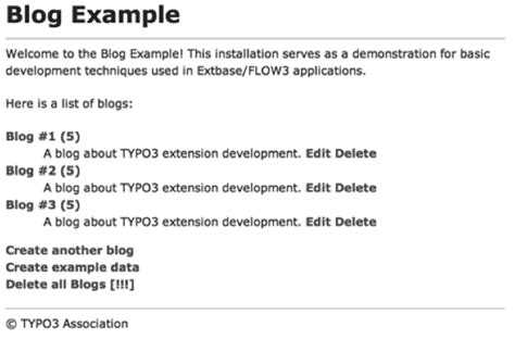 Calling The Extension Developing TYPO Extensions With Extbase And Fluid Documentation