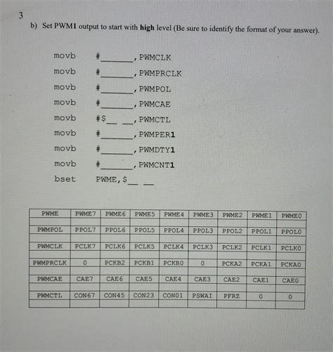 solved 3 write an instruction sequence to generate a 5 khz