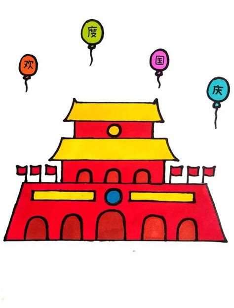 天安城门很简单的简笔画（精选12张）简笔画图片大全