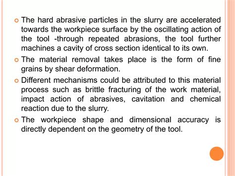 ultrasonic machining process usm pptx physics science