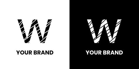 초기 문자 W 로고와 기호 브랜드 디자인 요소 초기 문자 단어 로고 아이콘 초기 로고 템플릿 기하 도형에 대한 스톡 벡터 아트 및 기타 이미지 Istock