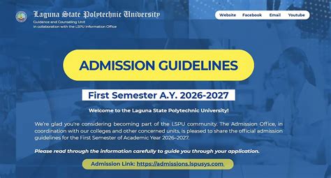 𝗟𝗦𝗣𝗨 𝗔𝗱𝗺𝗶𝘀𝘀𝗶𝗼𝗻 𝗔𝗻𝗻𝗼𝘂𝗻𝗰𝗲𝗺𝗲𝗻𝘁 𝟭𝘀𝘁 Lspu Santa Cruz Campus Facebook