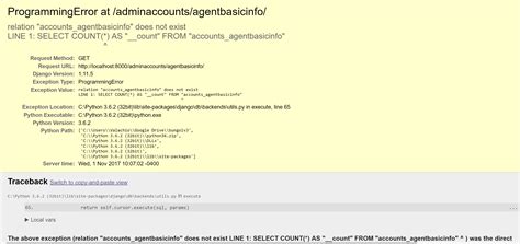 Python Programmingerror At Url Relation Appmodel Does Not Exist