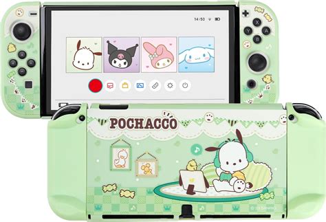 Amazon Com Kuitmor Protective Case For Switch Oled Detachable Slim Protective Cover Case Kawaii