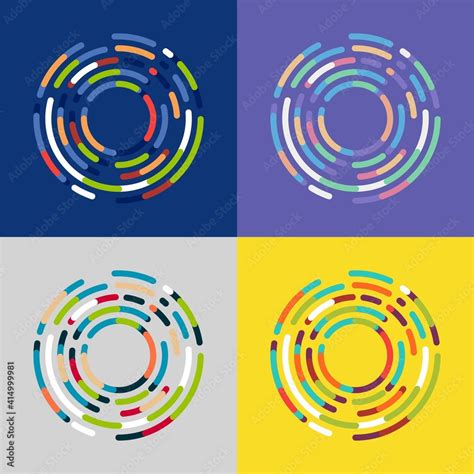 Vector Abstract Radial Background Of Concentric Ripple Circles Stock