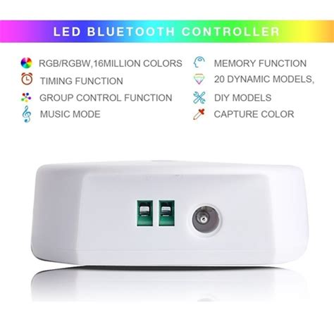 Led Rgb And Rgbw Strip Light Controller For Ios Android App Bluetooth Controller 12 24 Vdc Input