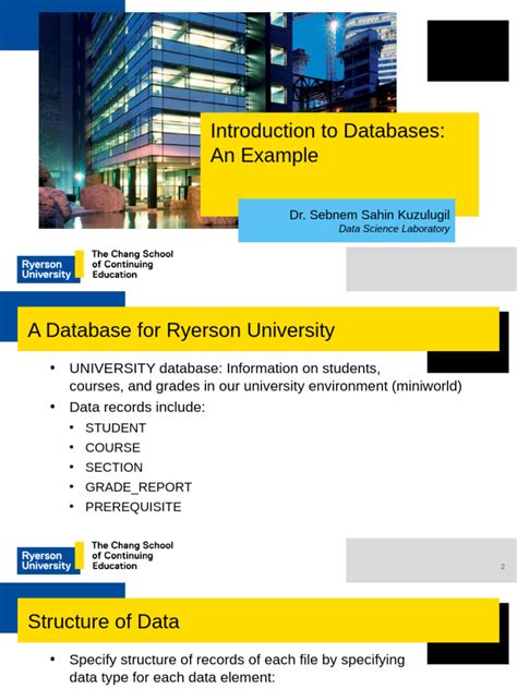 Cind110 Module 12 Introduction To Databases An Example Pdf