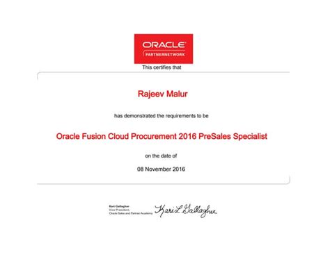 Oracle Fusion Cloud Procurement 2016 Presales Specialist Ppt