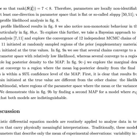 identifiability analysis for two pool model with random parameters