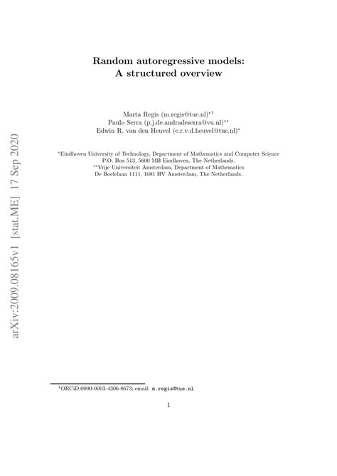 pdf random autoregressive models a structured overview