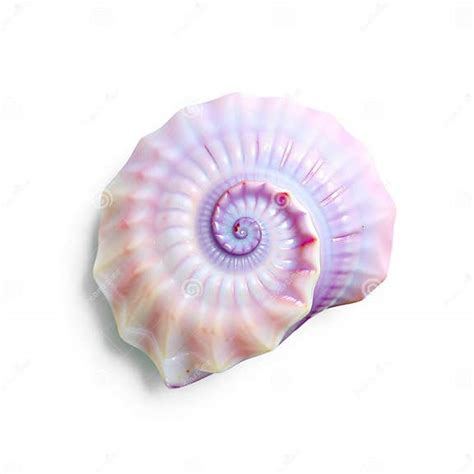 A Purple Seashell With Elegant Spirals Placed Isolated On A Plain White Background This Image A Purple Seashell With Elegant Spirals Placed Isolated On A Plain White Background This Image