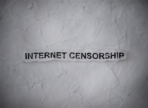 Crumpled Piece Of Paper With Words Internet Censorship On Torn White