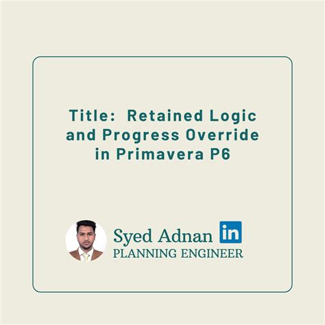 Syed Adnan On Linkedin Projectplanning Costcontrol Primavera Projectmanagement Planners