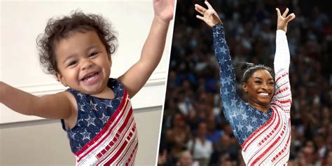 Simone Biles Niece Ronni Twins In Tiny Matching Leotards