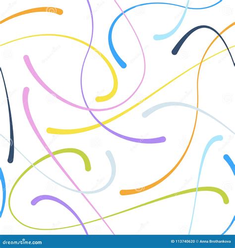 Blob Doodle Curves Vector Seamless Pattern Stock Vector Illustration