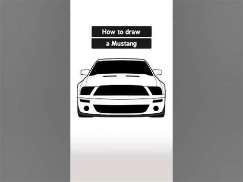 How To Draw A Mustang Gt500 Easy Step By Step Car Drawing Youtube