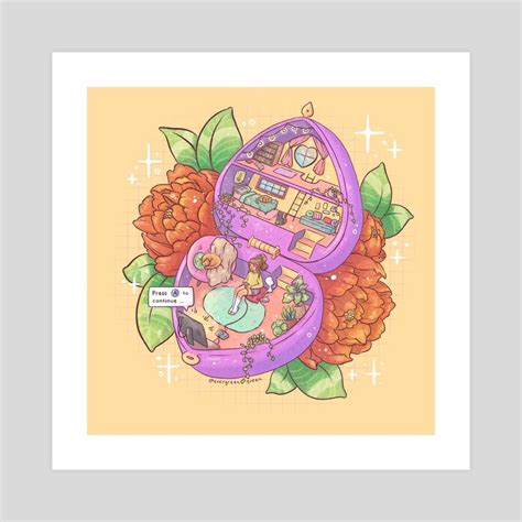 Polly Pocket Gamer An Art Print By Brittnie Drawing Artwork Art
