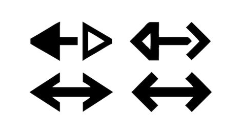 Arrow Icon Set Arrow Cursor Collection Different Arrow Signs Black Arrows Icons Different Cursor