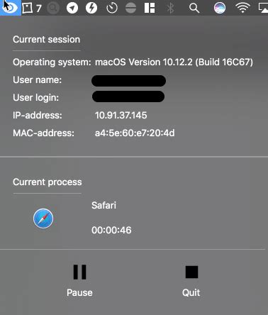 User Interface Of A MacOS Agent Collecting Data About User Activity Download Scientific Diagram