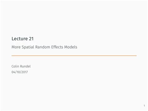 Ppt Lecture 21 More Spatial Random Effects Models Colin Rundel