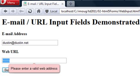 inspired by actual events html5 form field validation
