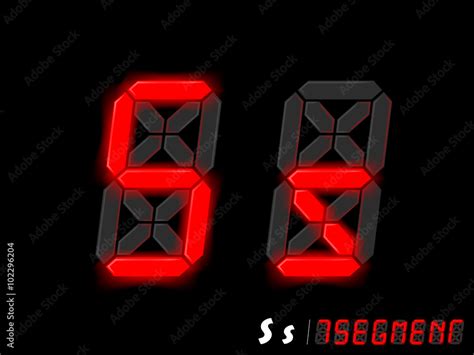 Graphic Design Vector Of Seven Segment Style Alphabet S And S Seven Segment Typo Design Stock