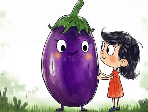 Friendly Animated Eggplant Character Stock Illustrations 77 Friendly