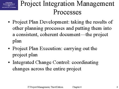 Chapter Project Integration Management IT Project Management