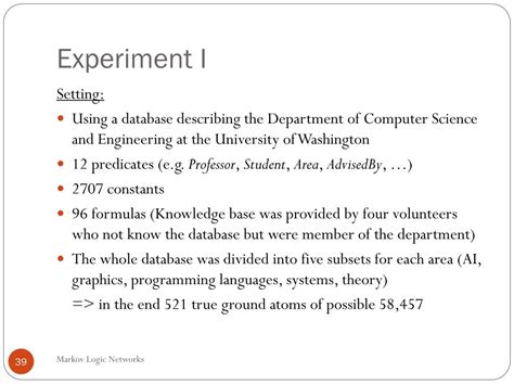 Ppt Markov Logic Networks Powerpoint Presentation Free Download Id2067836