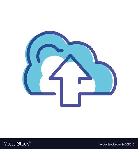 cloud computing with arrow icon royalty free vector image