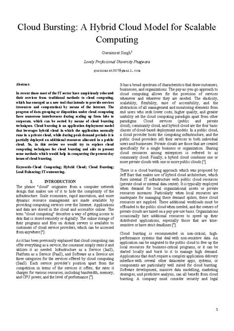 Cloud Bursting The Progress Of Data Grouping Or Disposition Under