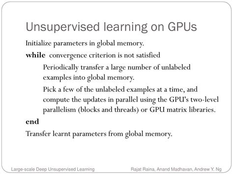 Ppt Large Scale Deep Unsupervised Learning Using Graphics Processors