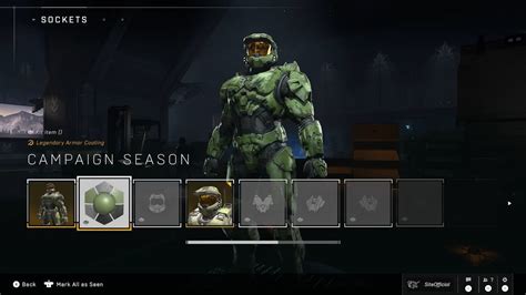 The Master Chief Armor Kit With Different Coatings Max Rank Exclusive