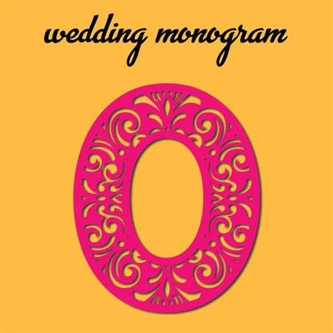 Premium Vector A Pink Wedding Monogram With A Floral Pattern