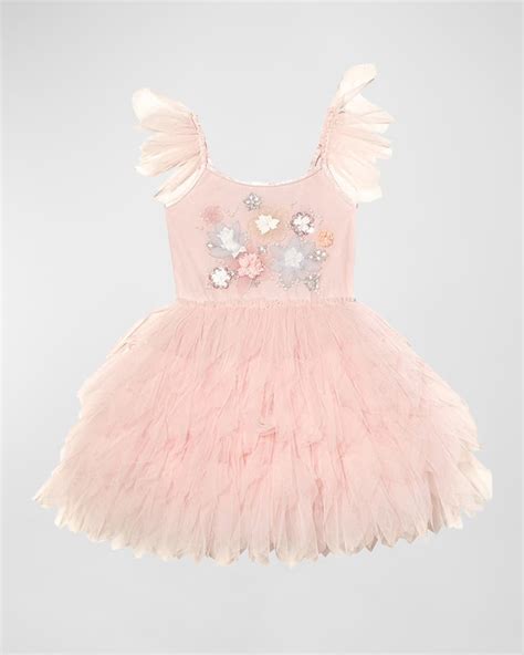 Tutu Du Monde Girls Fantastical Floral Embroidered Layered Tutu Dress