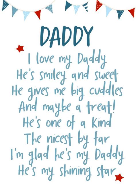 I Love My Daddy Poem Card Thortful