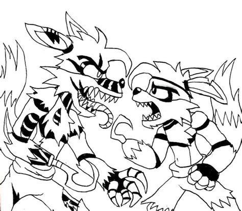 Foxy F Naf Cool Drawings Sketch Coloring Page