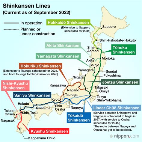 Shinkansen Route Map Japan Train Japan Travel Tips