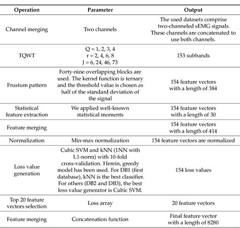 table 1 from a hand modeled feature extraction based learning network
