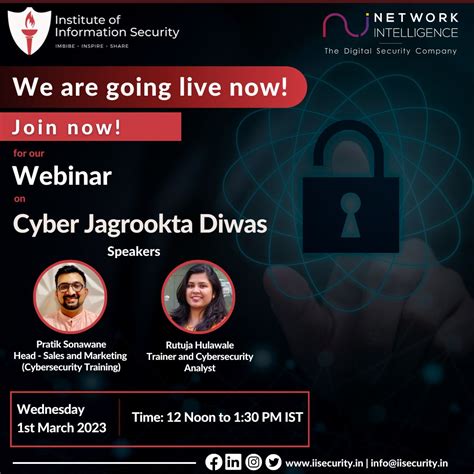 Institute Of Information Security Iis على Linkedin Webinar Cybersecurity India Webinar