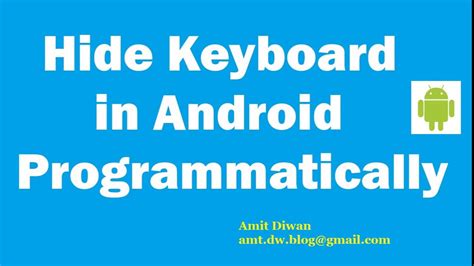Learn Android Close Keyboard In Android Programmatically Youtube