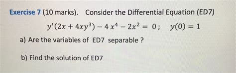 solved exercise 7 10 marks consider the differential